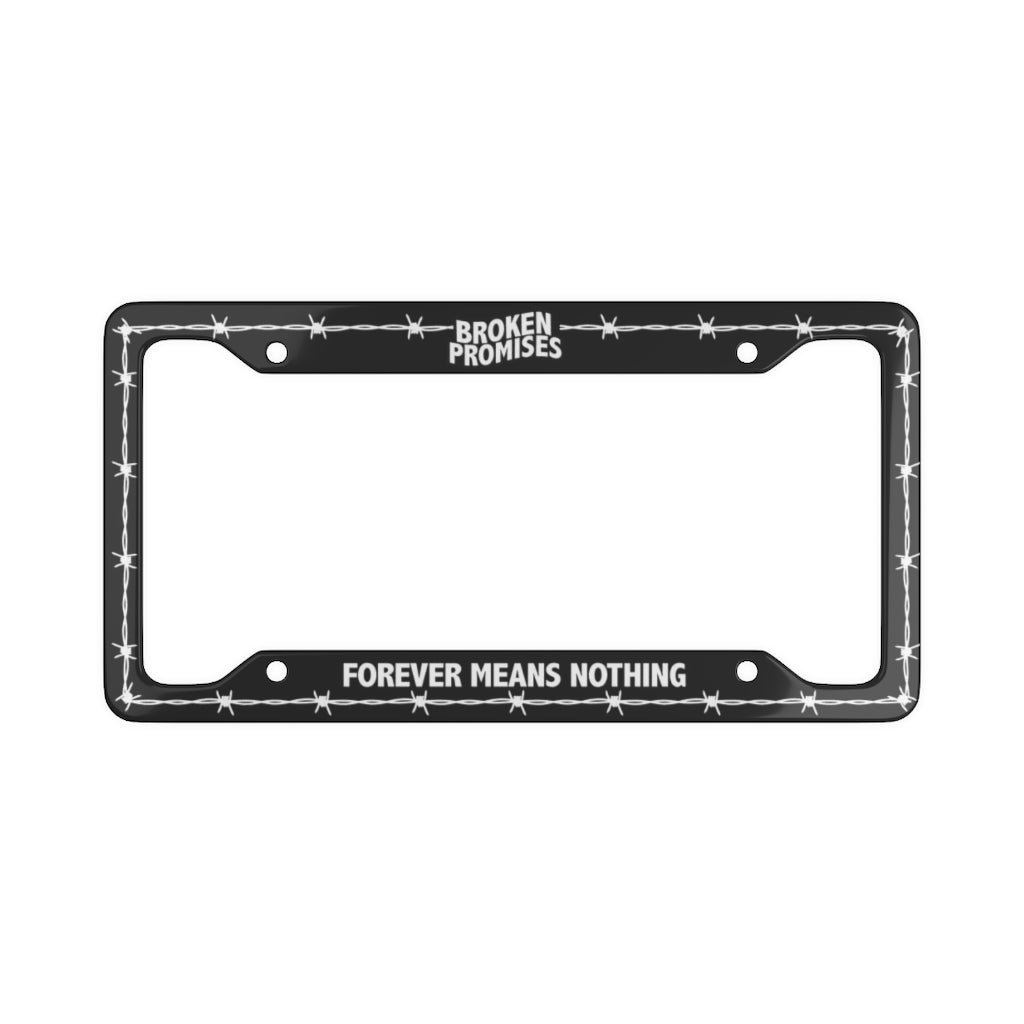 Barbed Wire License Plate Frame – Broken Promises Co